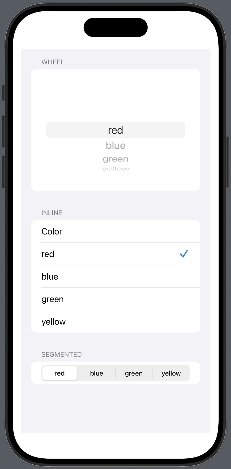 [SwiftUI] Picker, pickerStyle - 여러가지 중 하나를 선택 — Semincolon