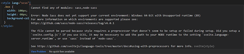 [Svelte] SCSS 환경 설정