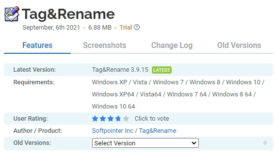 Tag&Rename 무료 다운로드