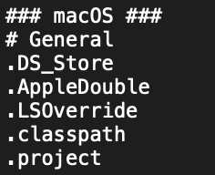 [Mac OS] git .gitignore 생성 및 적용하기
