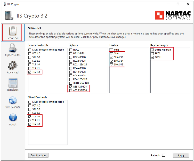 IIS Crypto 적용 시 주의? 유의 사항 구버전 MS SQL 연결 - 추천 Cipher Suites — 삽질은 내 운명