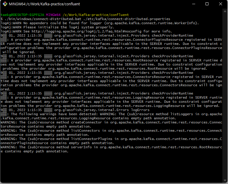 카프카 커넥트 실행 오류 [Failed to find any class that implements Connector and which name matches io ...