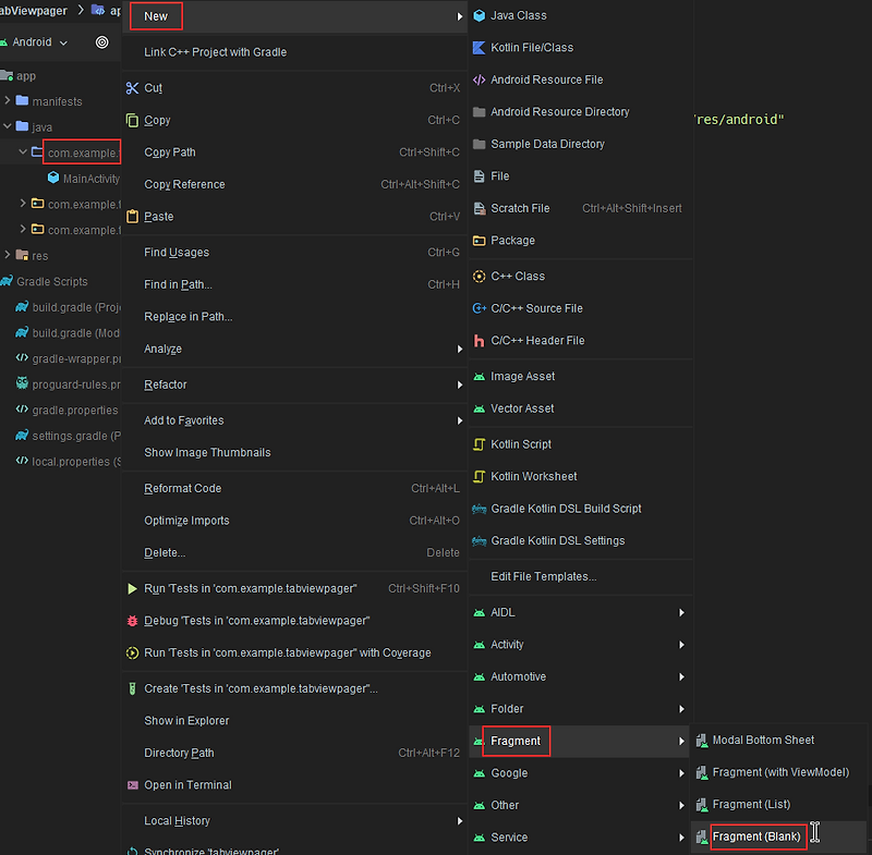 Android Tablayout Viewpager Fragment를 활용해서 화면 넘기기 구현하기