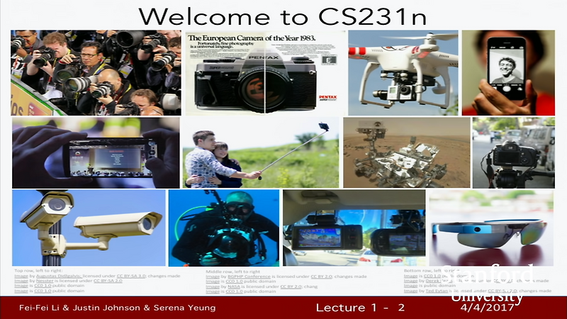 CS231n 2017 Lecture 1 : Introduction to Convolutional Neural Networks for Visual Recognition