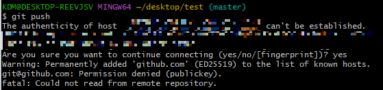 [Git, GitHub] The authenticity of host.. 오류 해결 방법
