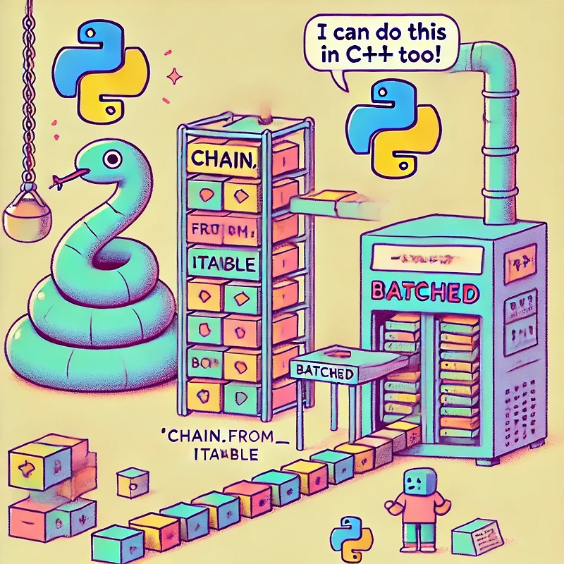 C++20과 C++23을 활용한 “파이썬스러운” API 구현 #10: chain.from_iterable, batched