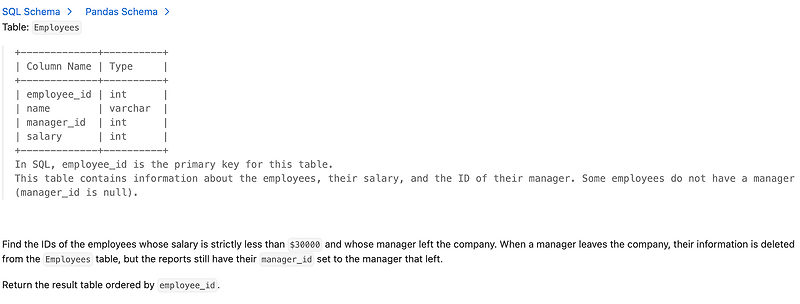 [LeetCode-SQL 50] 1978. Employees Whose Manager Left the Company