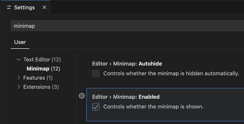 [vscode] minimap 표시하기
