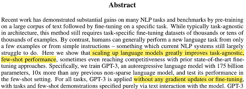 [논문리뷰] GPT-3 : Language Models are Few-Shot Learners