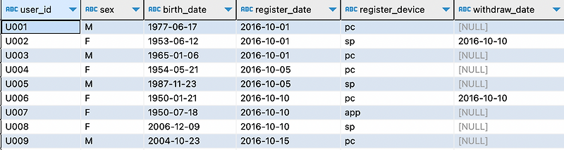 [PostgreSQL] 8. N일 후 지속률 산출하기(종합쿼리 첨부)