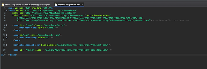 XML 설정, bean, component-scan