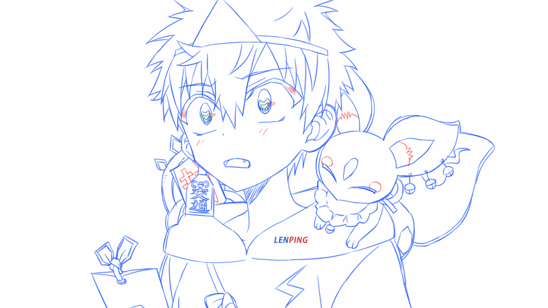 『지박소년 하나코군』미나모토 코우 x 여우모습 야코 그리기『Toilet-Bound Hanako-kun』Minamoto Kou x ...