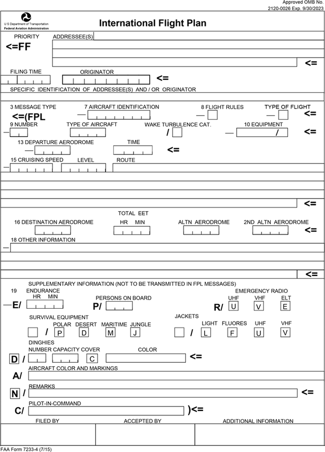 [ATC Clearance] Flight Plan