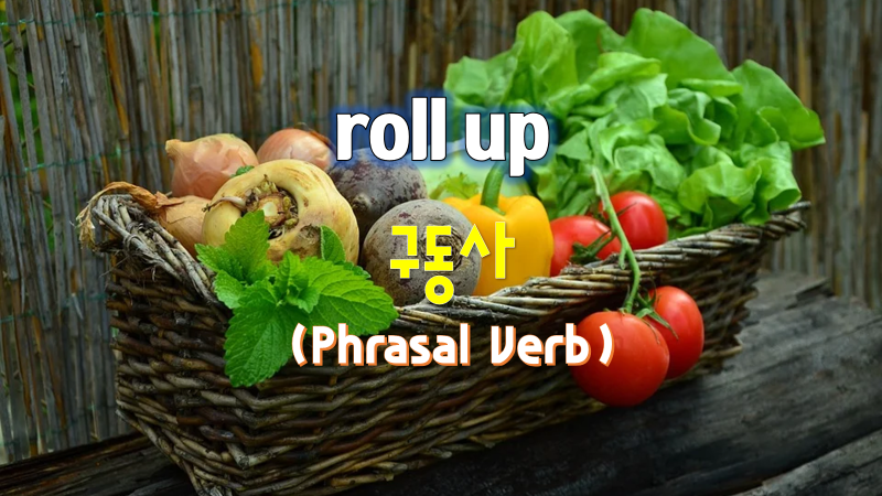 영어구동사(Phrasal Verb) roll up 배우기 [의미와 예제]