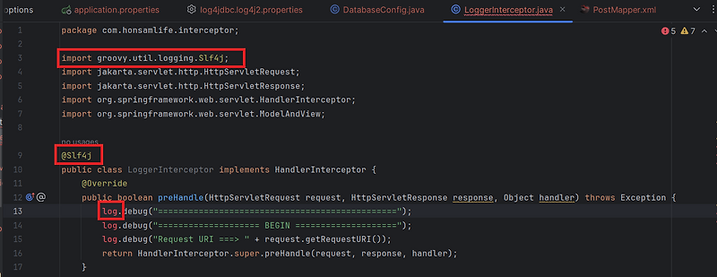 cannot find symbol: variable log + Slf4j — 개발자하고싶은컴공생