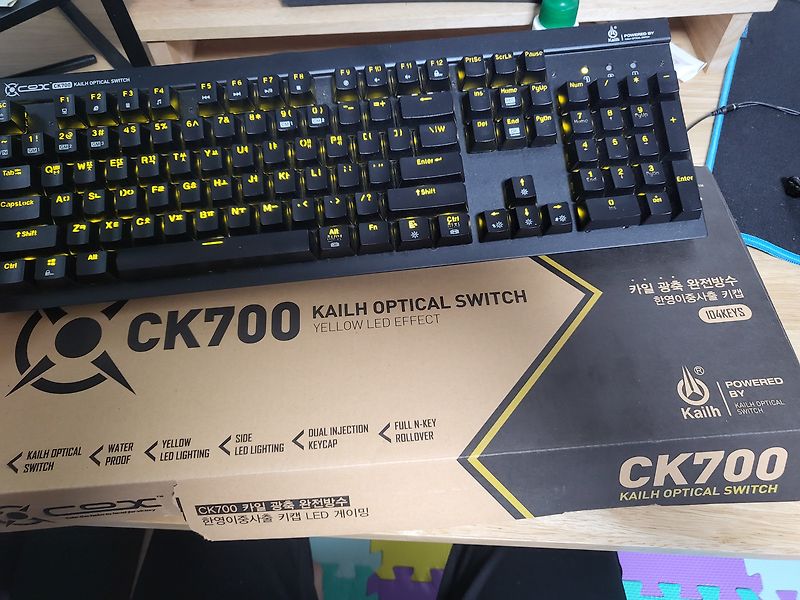 완전방수 LED 게이밍키보드 추천! COX CK700, 콕스 CK700