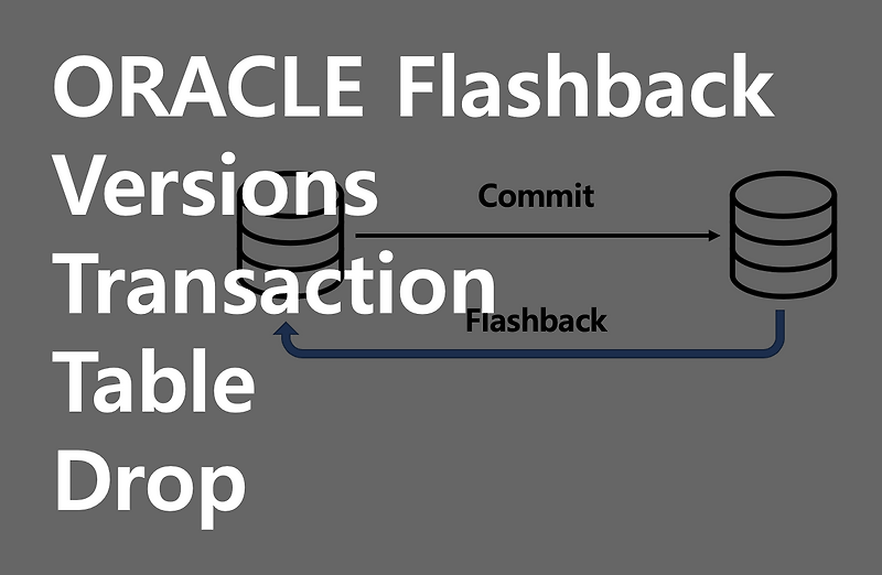 [Oracle] Flashback 사용법 정리(Versions, Transaction, Table, Drop)