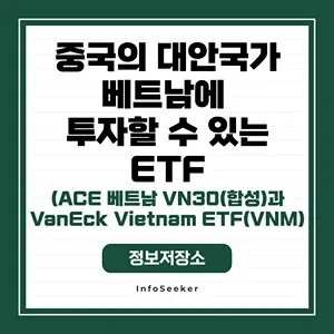 중국의 대안국가 베트남에 투자할 수 있는 ETF(ACE 베트남 VN30(합성)과 VanEck Vietnam ETF(VNM)