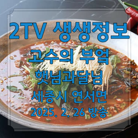 2TV 생생정보 고수의 부엌 솥뚜껑메기매운탕 세종시 연서면 햇님과달님
