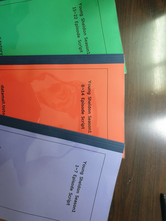 영화/미드대본(Movie Script) 자료 몰 :: Young Sheldon 영셸든 시즌1 미드영어대본 제본