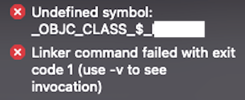 [XCode] undefined symbols: _objc_class_$_{변수} 해결 해보기!! (feat. Excluded Architectures) :: 개발하는 리트리버