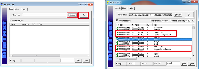 파일에 포함된 문자열 확인 툴 ( BinText, Strings ) 기능 및 사용법 — Maker's security