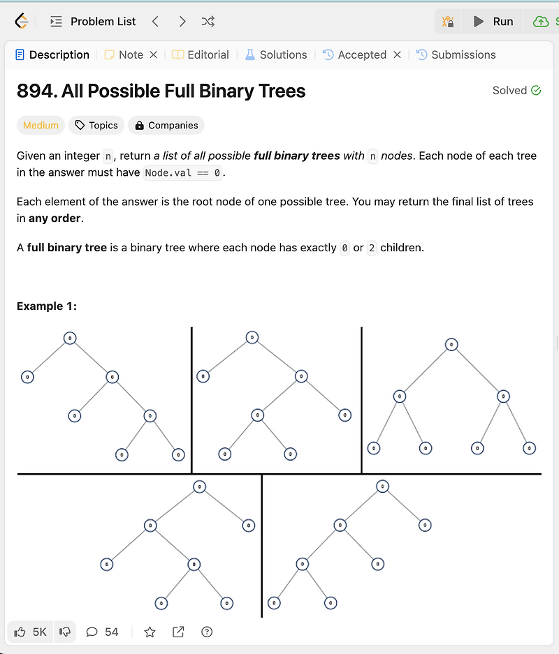 99클럽 코테 스터디 16일차 TIL, DP(All Possible Full Binary Trees)