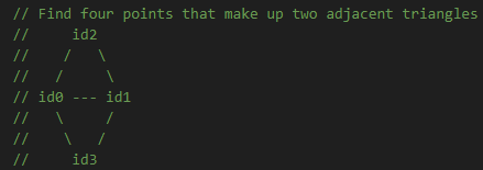 PBD cloth simulation 코드 분석 (Bending Constraint, Performant Bending ...