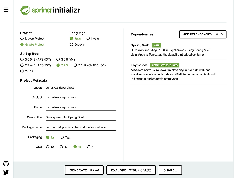[Spring] STO-sale-purchase 프로젝트 환경설정