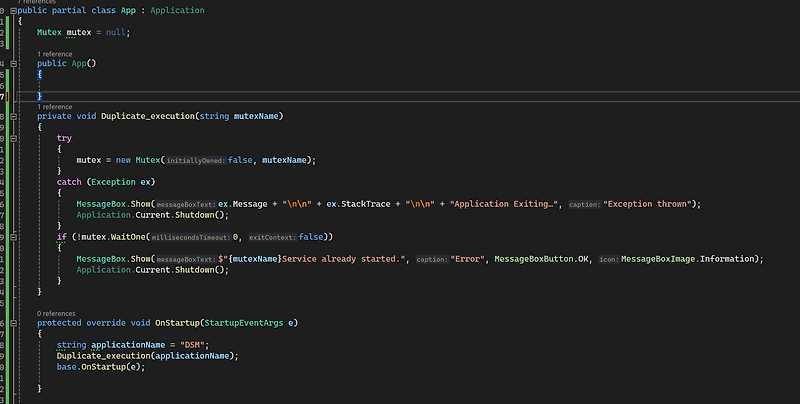 [WPF] Mutex :: 기억상기용