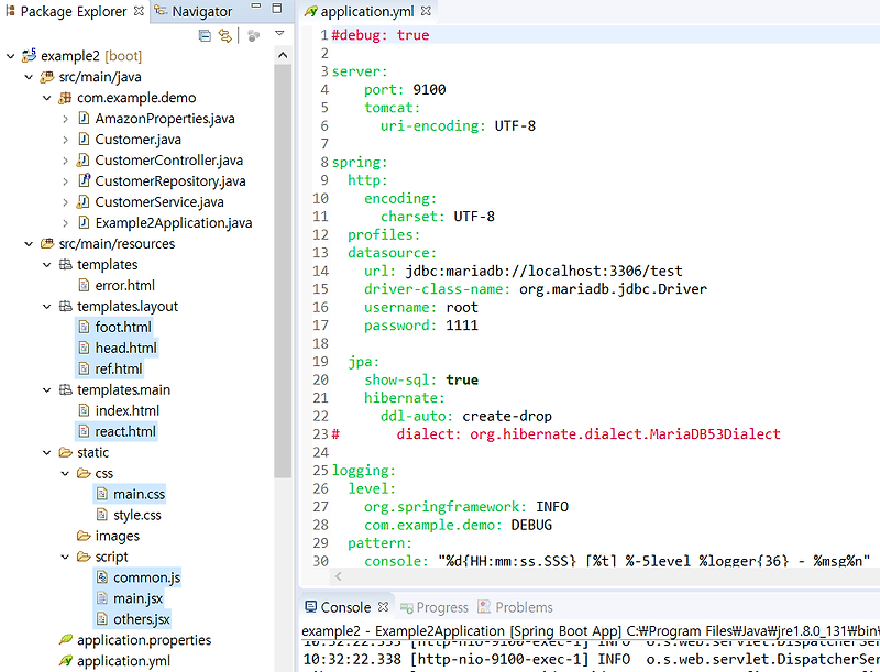 3탄) spring boot gradle project + JPA Hibernate + MariaDB + React.js ...