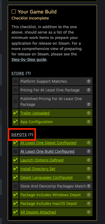 Mac [ Failed to initialize build on server (Access Denied)], [Build for depot failed : Failure ...