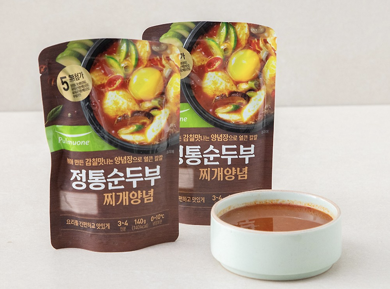 다담을 이긴다 풀무원 정통순두부 찌개 양념 140g 4개들이 한팩