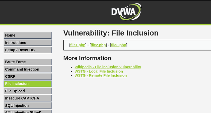 DVWA | File Inclusion | medium