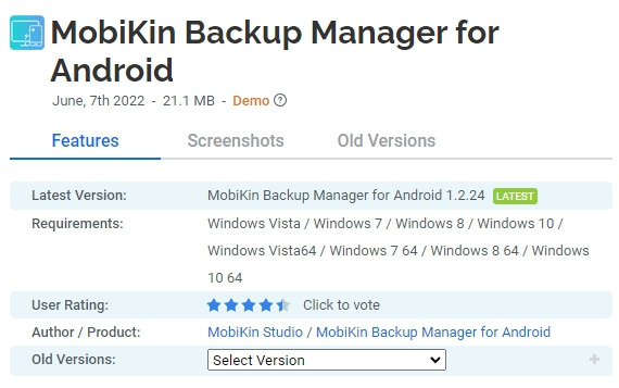 MobiKin Backup Manager for Android 무료 다운로드