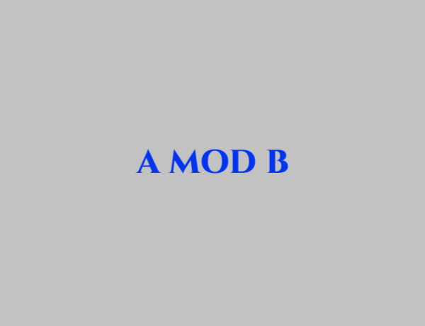a mod b