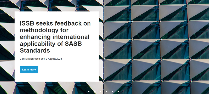 ISSB, SASB 표준의 국제적 적용 가능성 향상을 위한 SASB 지표 약 20% 개정 프로젝트 착수