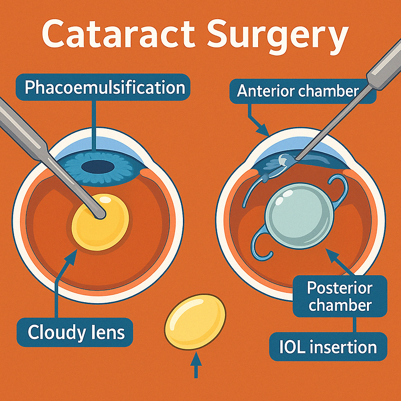 👁 Modern Cataract Surgery: Phacoemulsification & IOL Insertion, Corneal ...