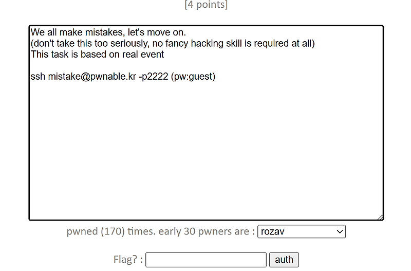 pwnable.kr mistake / 풀이