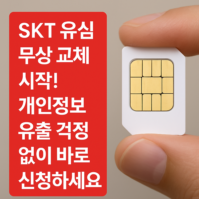 선착순 !! SKT 유심 무상 교체 시작 - 서두르세요.