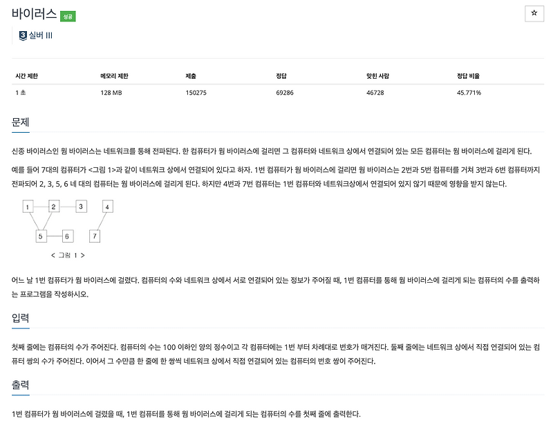 [S3] 바이러스 : Java : 2606 - BFS