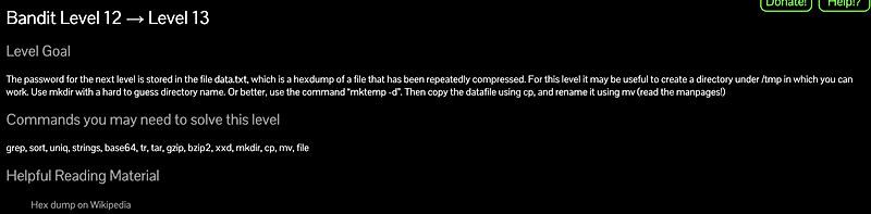 [2024/bandit] bandit level12 -> level13 Write-up — 너드인의 밤