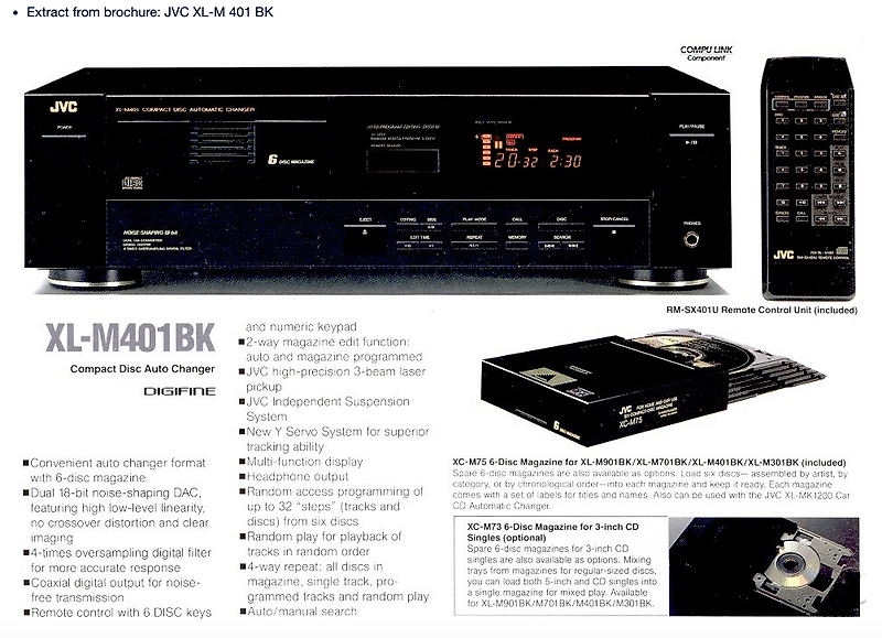 한국에서 구할 수 있는 최고의 빈티지 CD 플레이어 TOP 25 - 24위: JVC XL-M401