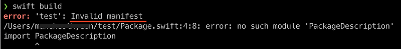 [Xcode/SPM] Package 최초 생성 시 "Invalid manifest" 에러 — Clover