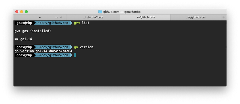 gvm을 이용한 GO 설치