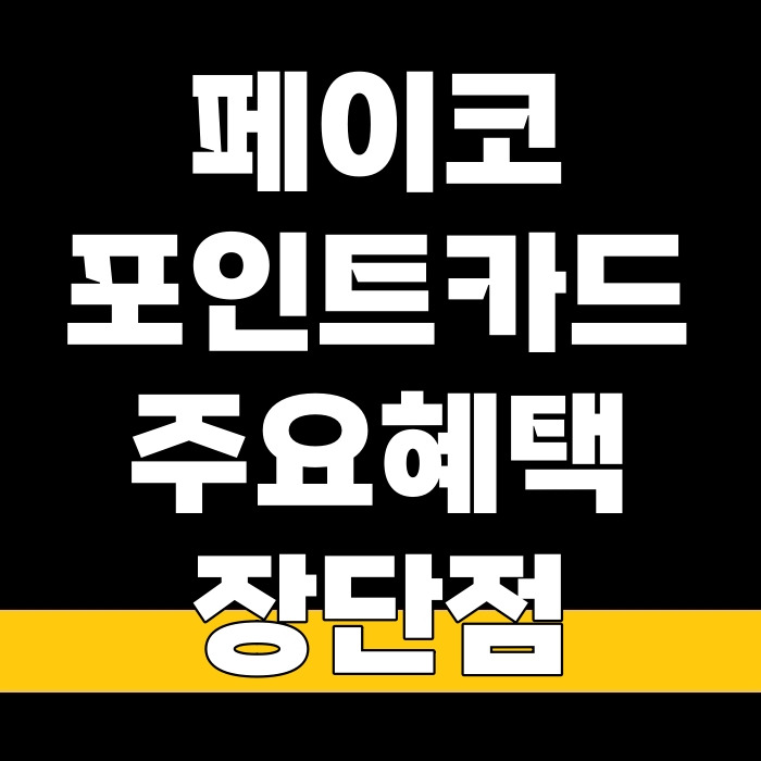 페이코 포인트카드 PAYCO 체크카드 혜택 및 장점 단점 총정리