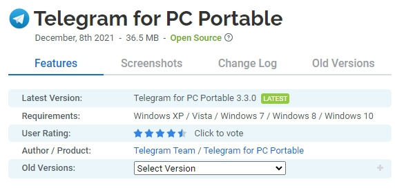 Telegram for PC Portable 무료 다운로드