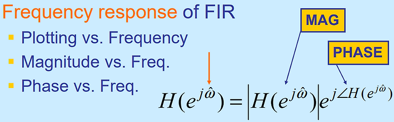 [Signal Processing] Chapter 6: Frequency Response of FIR Filters — Hello World! Hello Konkuk!