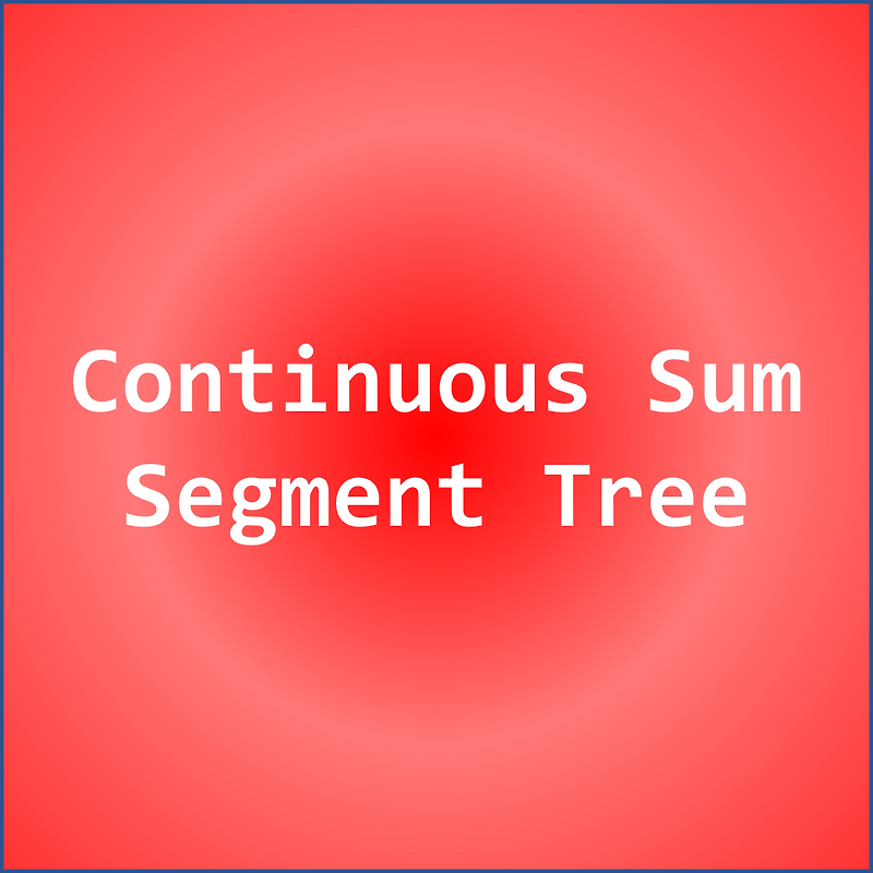 184. Continuous Sum Segment Tree