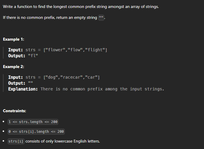 [LeetCode] 14. Longest Common Prefix — 독학하는 백수